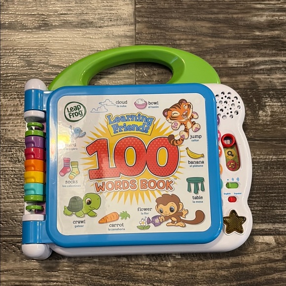 Toys | Learning Friends 10 Words Book Blue And Green | Poshmark